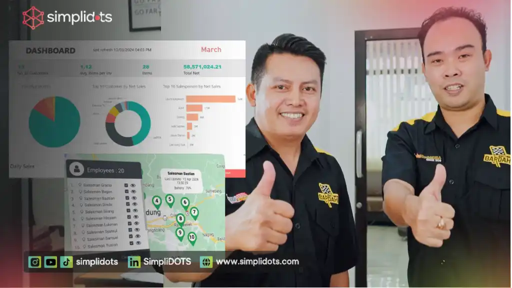 Aplikasi Sales Lapangan: Tracking Distribusi Sparepart Kendaraan - Simplidots